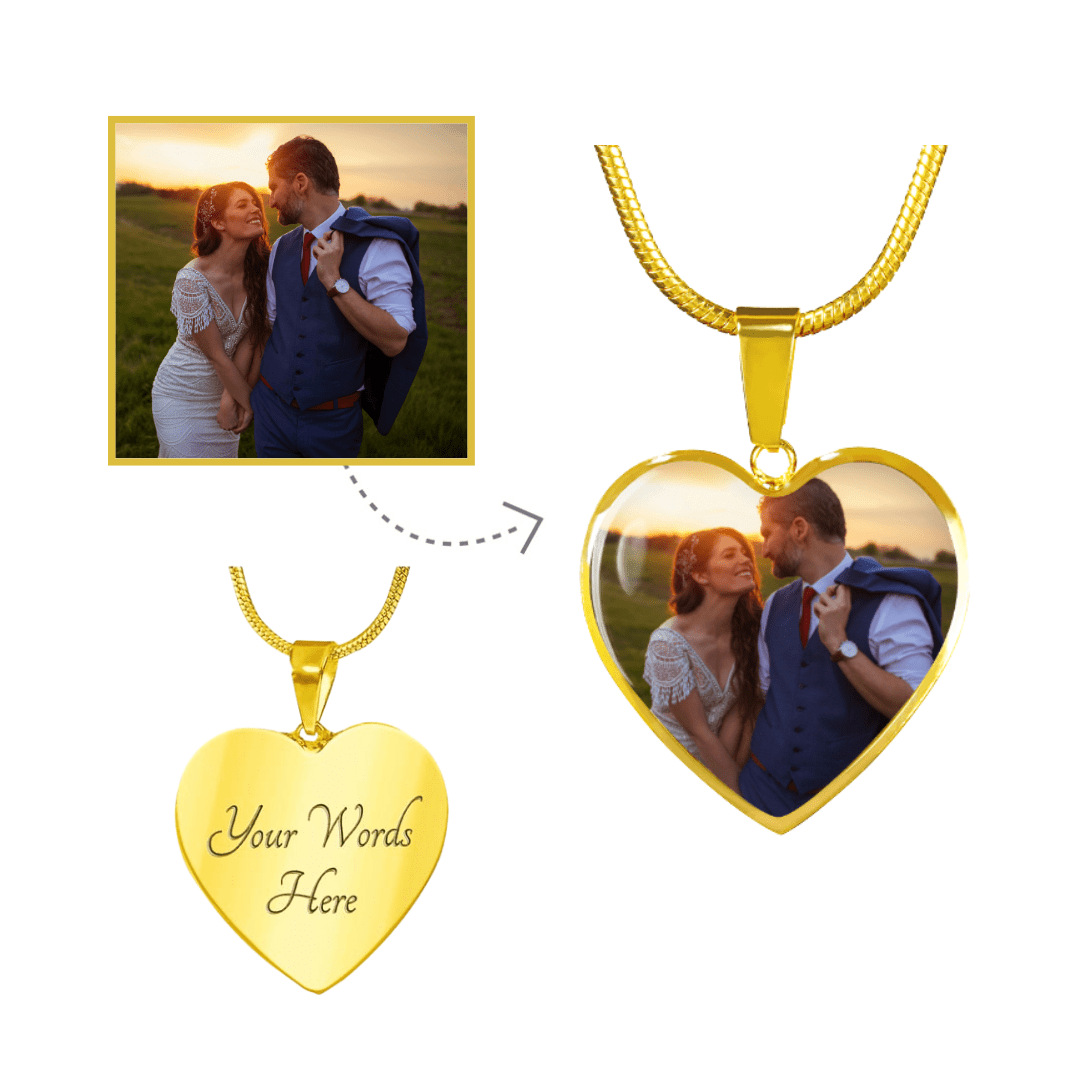 Custom Heart-Shaped Wedding & Engagement Pendant – Shoptopia