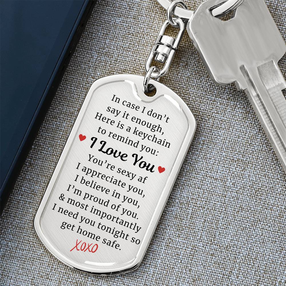Get Home Safe| Dog Tag Keychain – Shoptopia